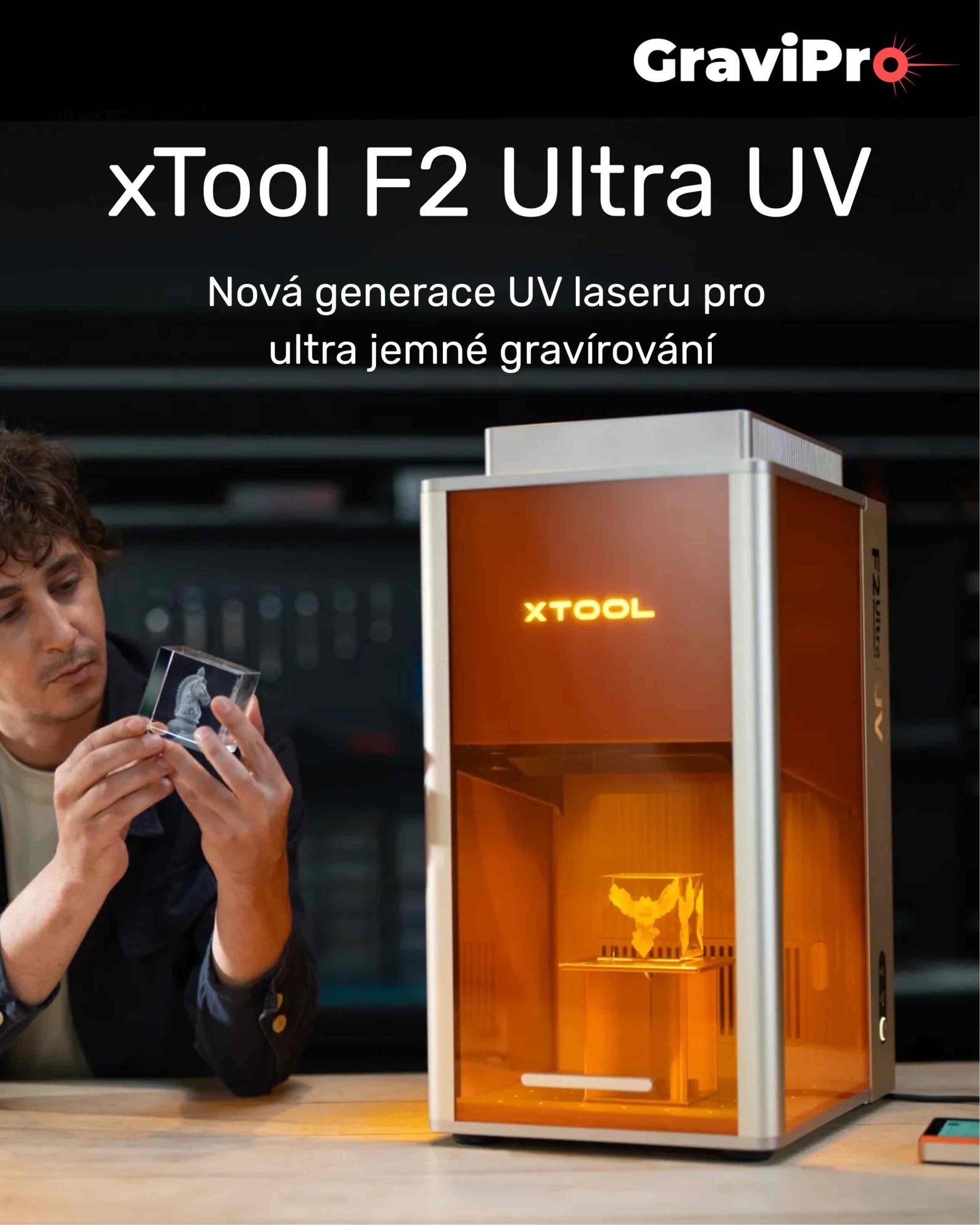 xTool F2 Ultra UV - Profesionální UV laser pro přesné gravírování